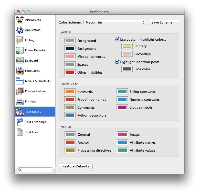The Color of Plain Text - Macdrifter